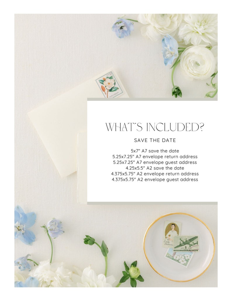 TERESA | Save the Date Template, Crest & Monogram, Save the Date Card ...