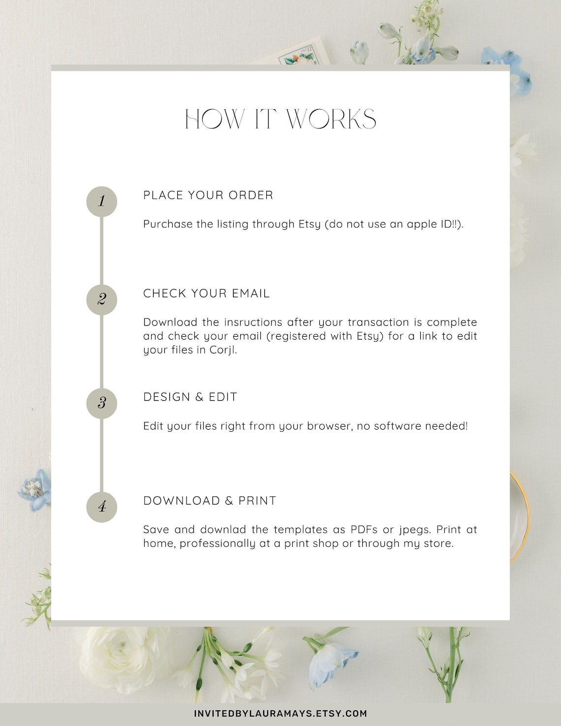 KAYLA | Invitation Only - Pastel Floral Frame Wedding Invite Download ...