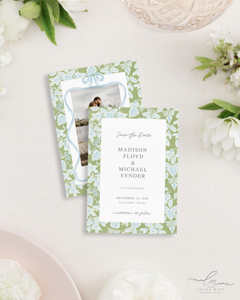 MADISON | Full Collection, Chinoiserie Wedding Template Bundle, Blue ...