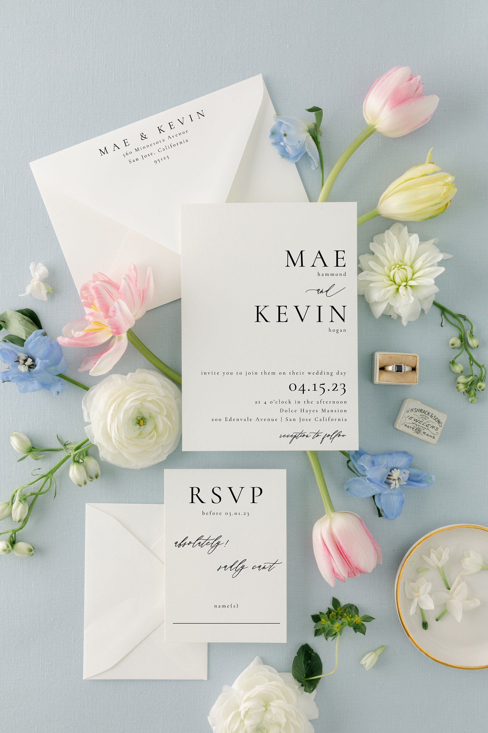Simple Wedding Invitation Template | Printable Wedding Invite Download ...