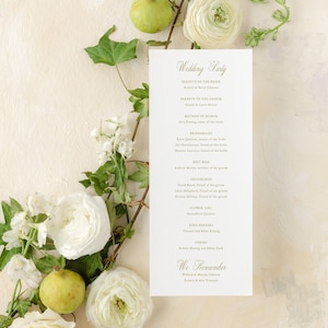 Classic Wedding Program Template | Gold Elegant Vintage Wedding ...