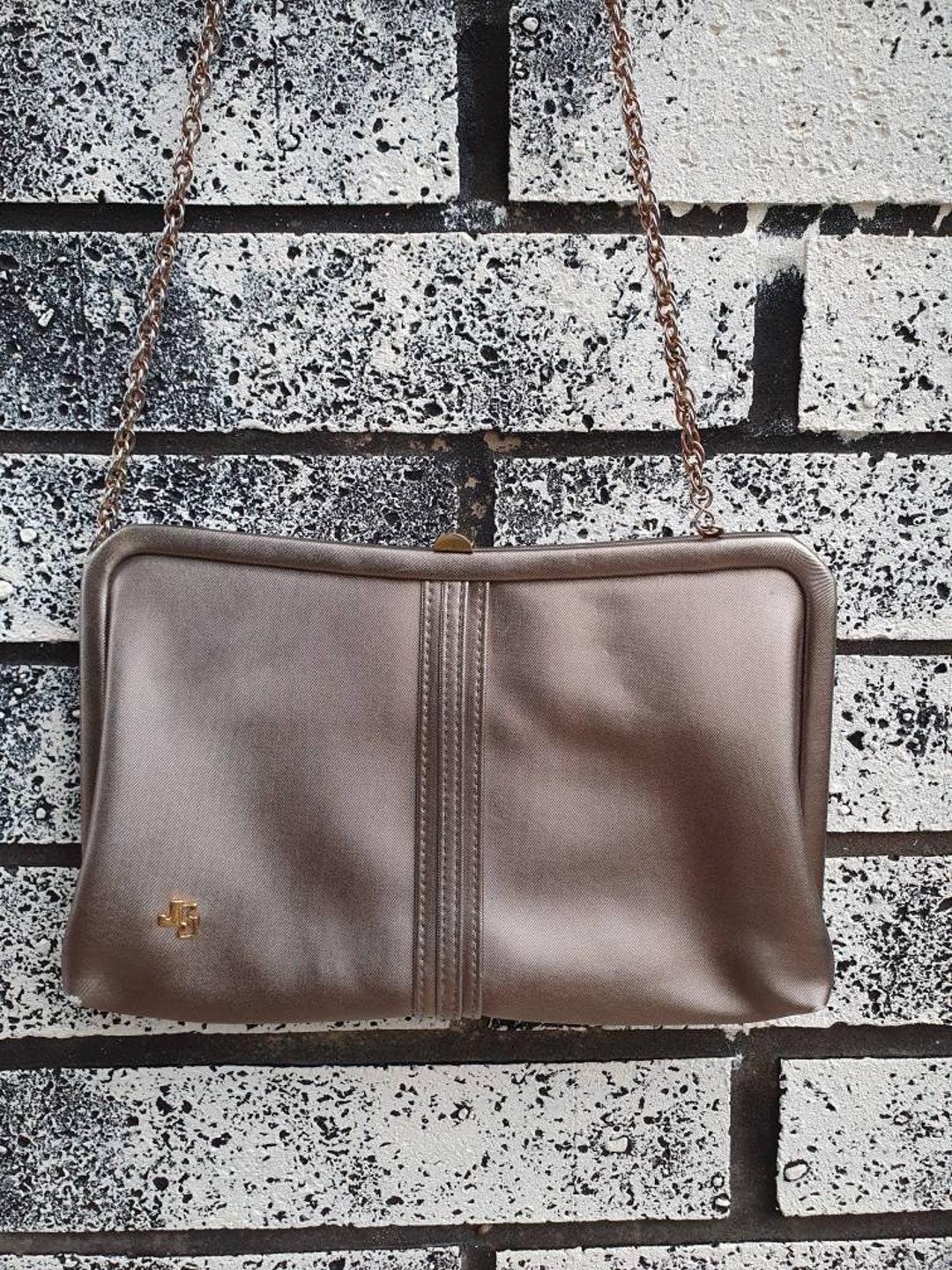 Metallic Chrome Clasp Vintage Jane Shilton Handbag Club House ...