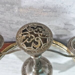 Vintage Silver Plated Candle Holder / Candle Labra With Ornate - Etsy