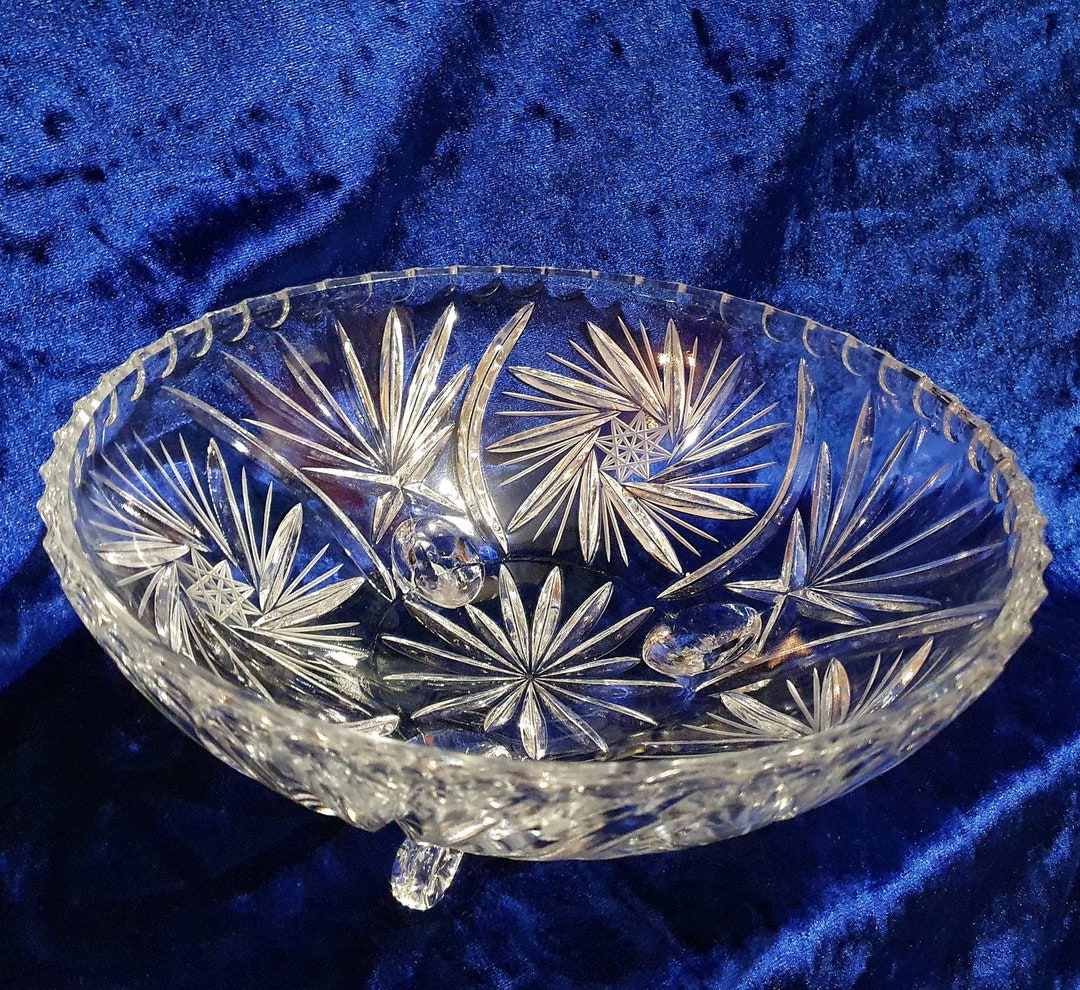 Vintage Clear Glass Art Deco Glass Bowl Etsy