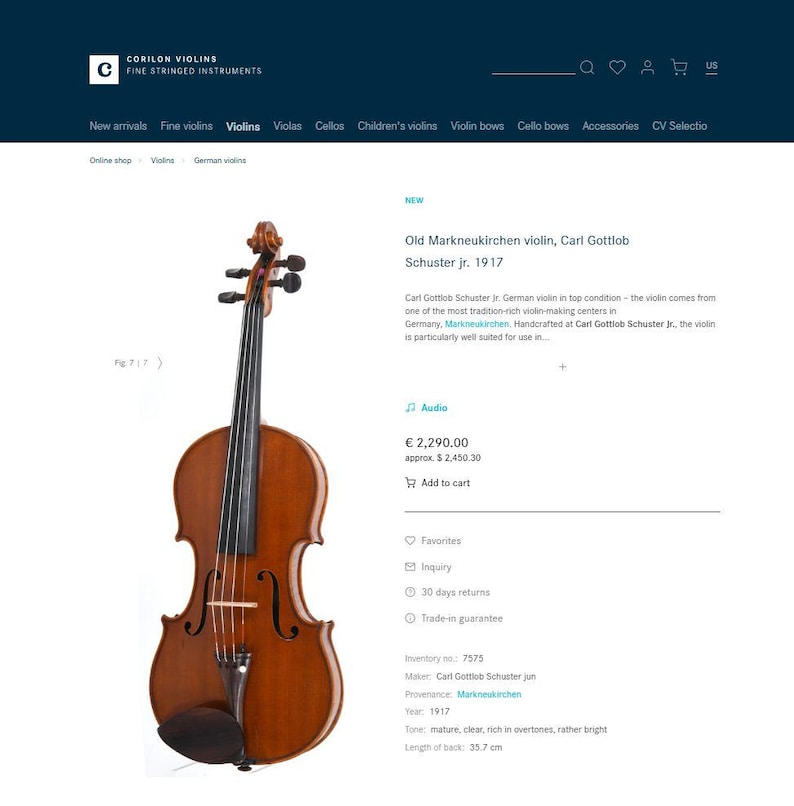 Antique Markneukirchen Violin, Carl Gottlob Schuster Jr. 1917 - Etsy