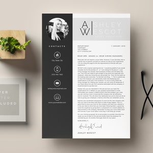 3 Page Resume Template Cover Letter and References Template for MS Word ...