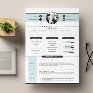 3 Page Resume Template Cover Letter and References Template for MS Word ...