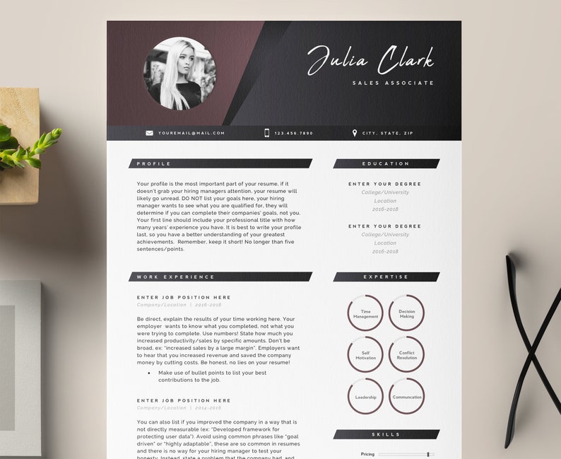 1 2 3 Page Resume Template Cover Letter and References Template for MS ...