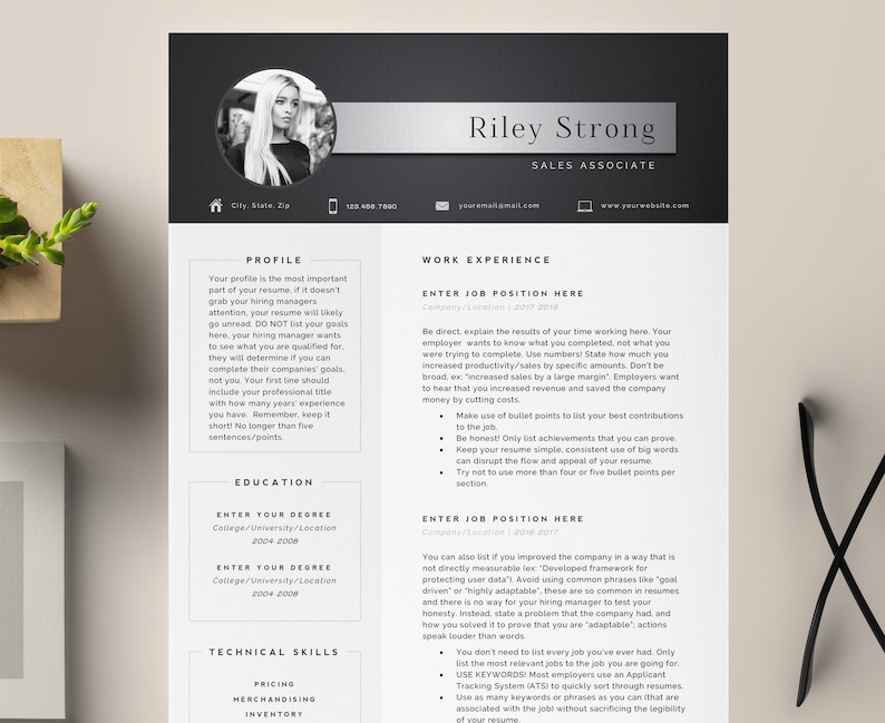 1 2 3 Page Resume Template Cover Letter and References Template for MS ...