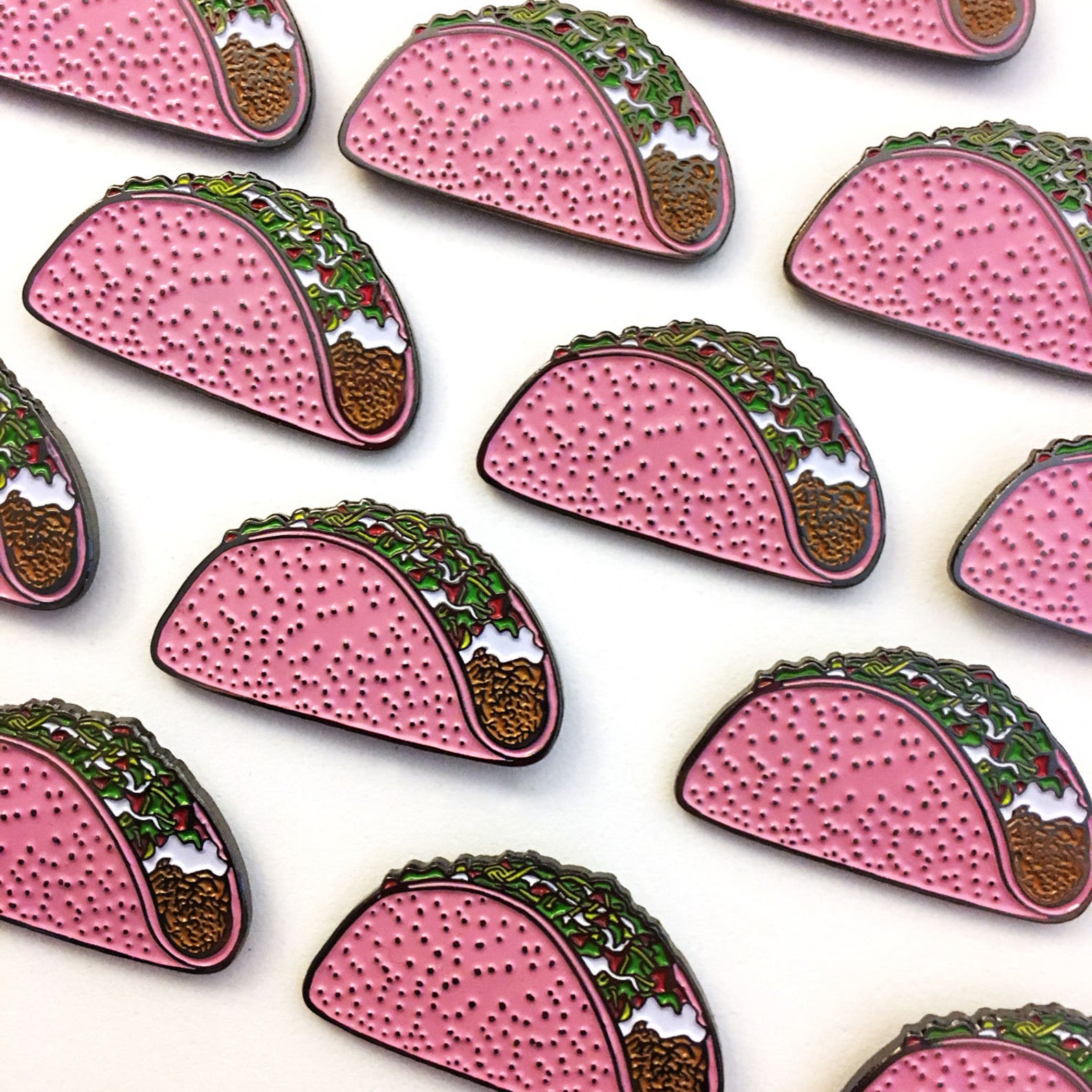 Pink Taco - Enamel Pin - Etsy