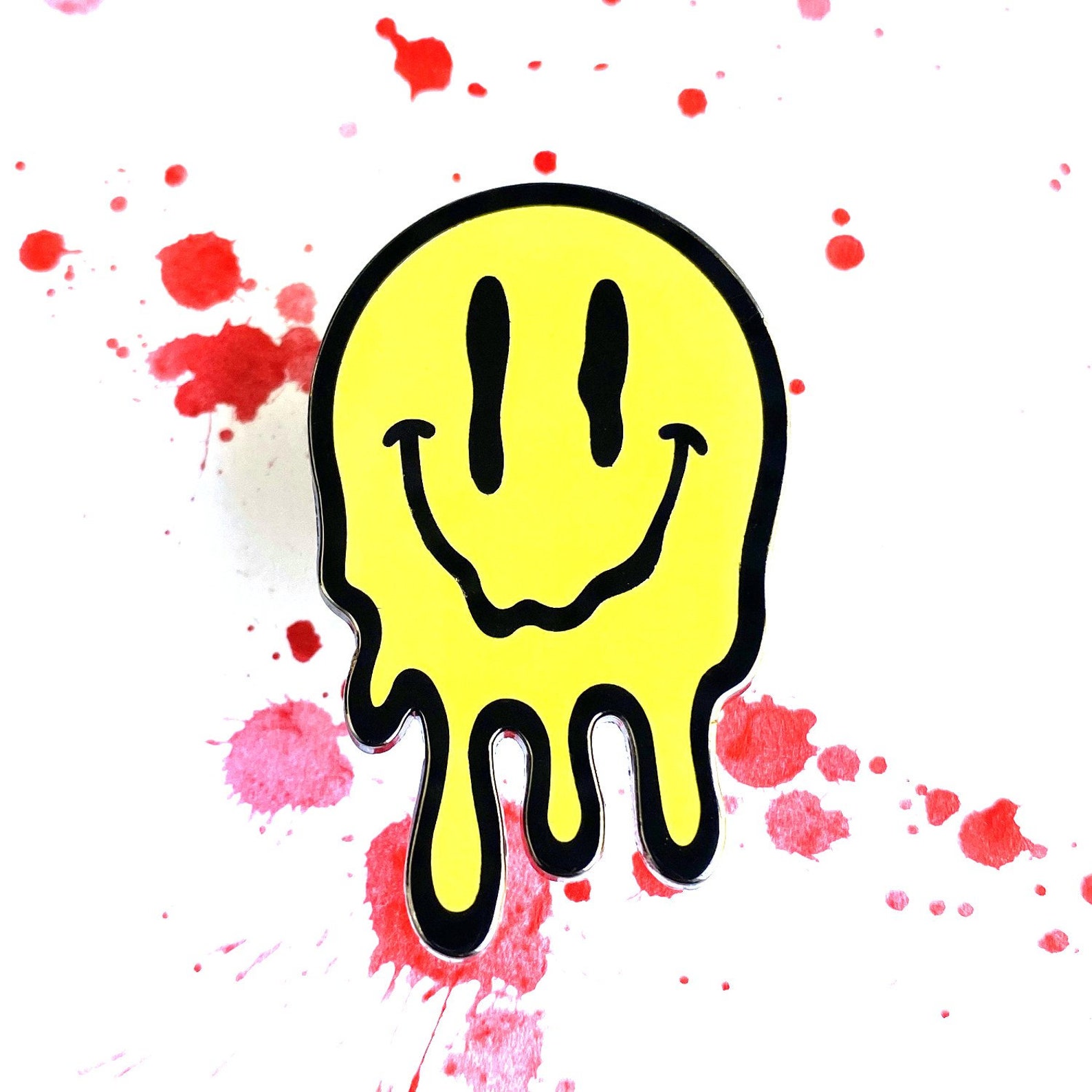 Melty Face Solid - Enamel Pin - Etsy