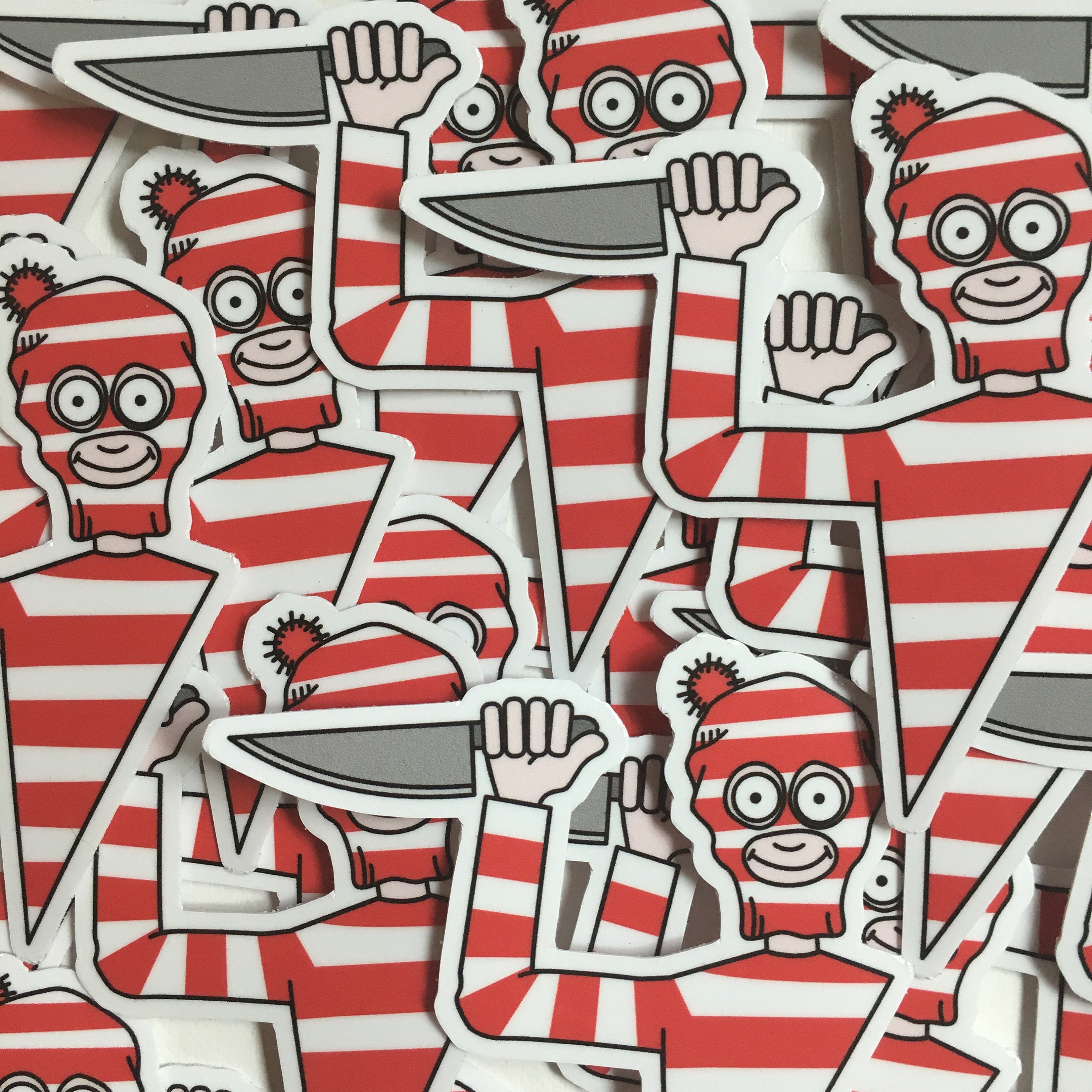 Where's Wally Die Cut Sticker | Etsy