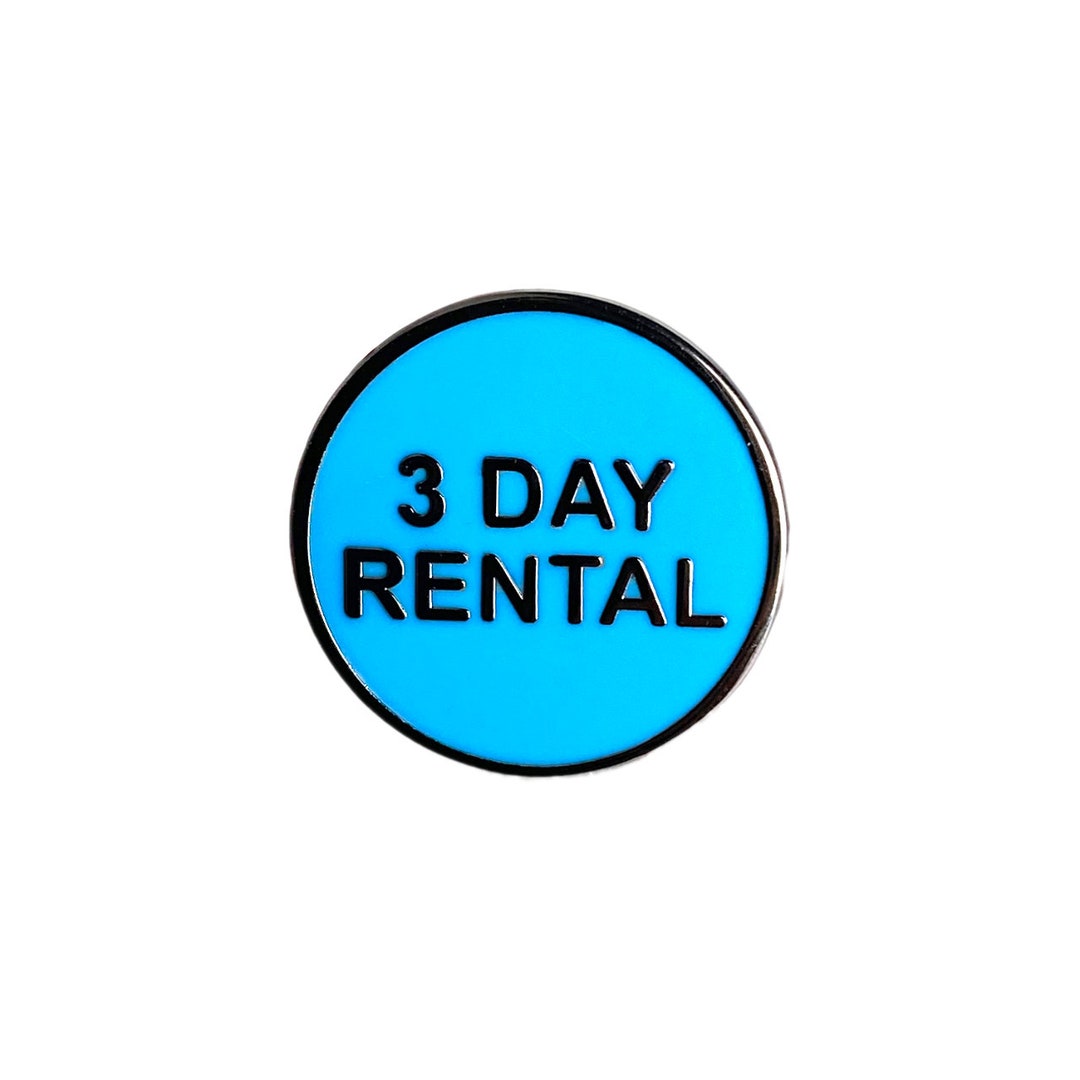 3 Day Rental VHS Sticker - Enamel Pin - Etsy