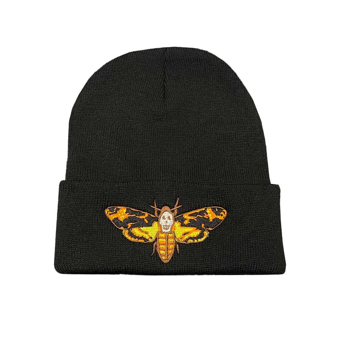 Death Moth Black Beanie - Etsy
