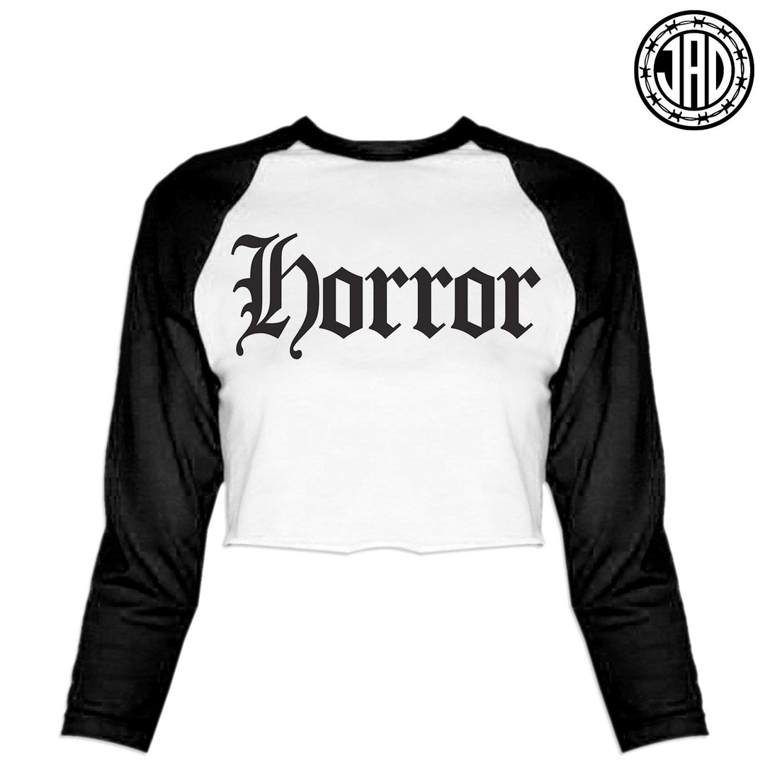 Horror Old E - Women's Raglan Crop Top - Etsy