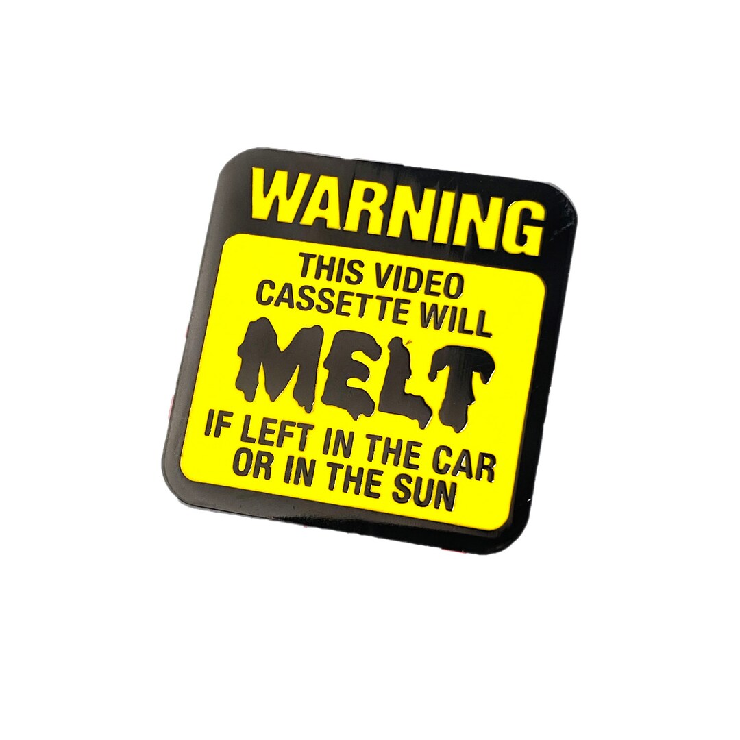 Melt Warning VHS Sticker - Enamel Pin - Etsy