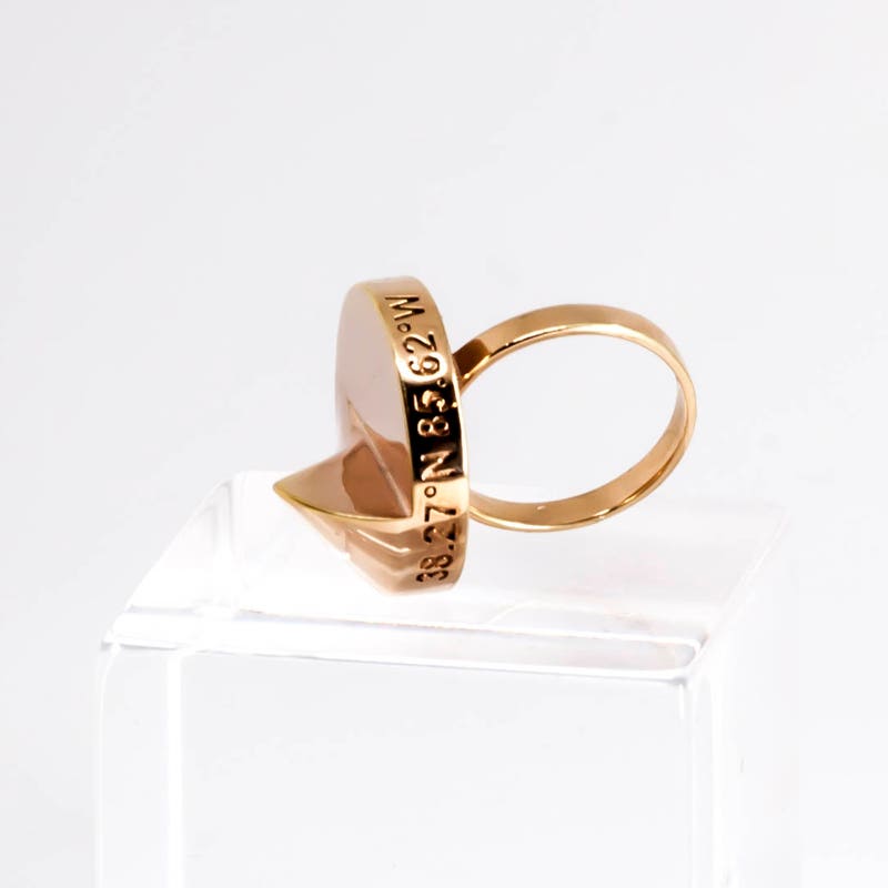 Coordinates Ring - Etsy