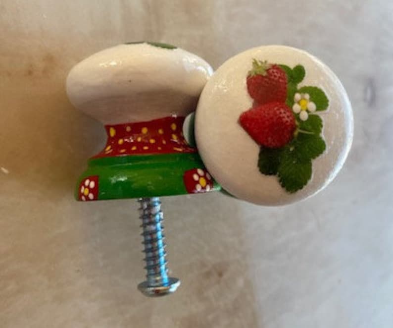 Strawberry Fields Furniture/cabinet Knob or Stainless Steel Hook - Etsy