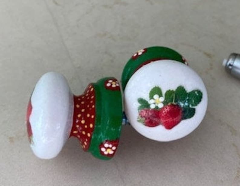 Strawberry Fields Furniture/cabinet Knob or Stainless Steel Hook - Etsy