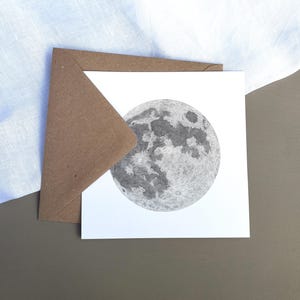 Moon Birthday Card – Gift for Space Enthusiast, Astronomy Lover Gift ...