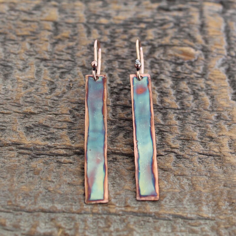 Copper Earrings - Etsy