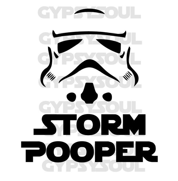 Storm Pooper Silhouette Cricut SVG Cut File Digital Instant | Etsy
