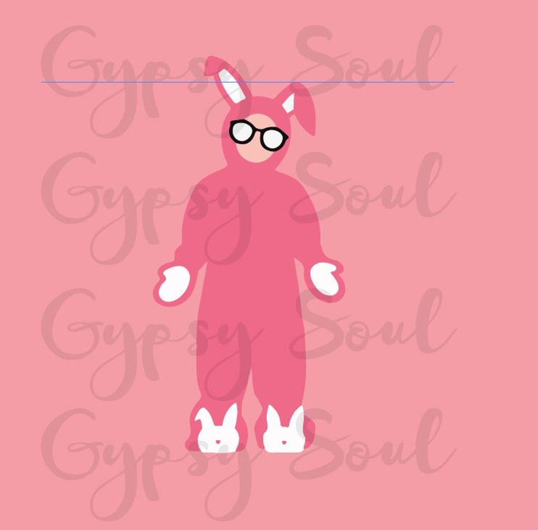 Ralphie Bunny Suit Silhouette SVG Cut File Digital Instant Download - Etsy