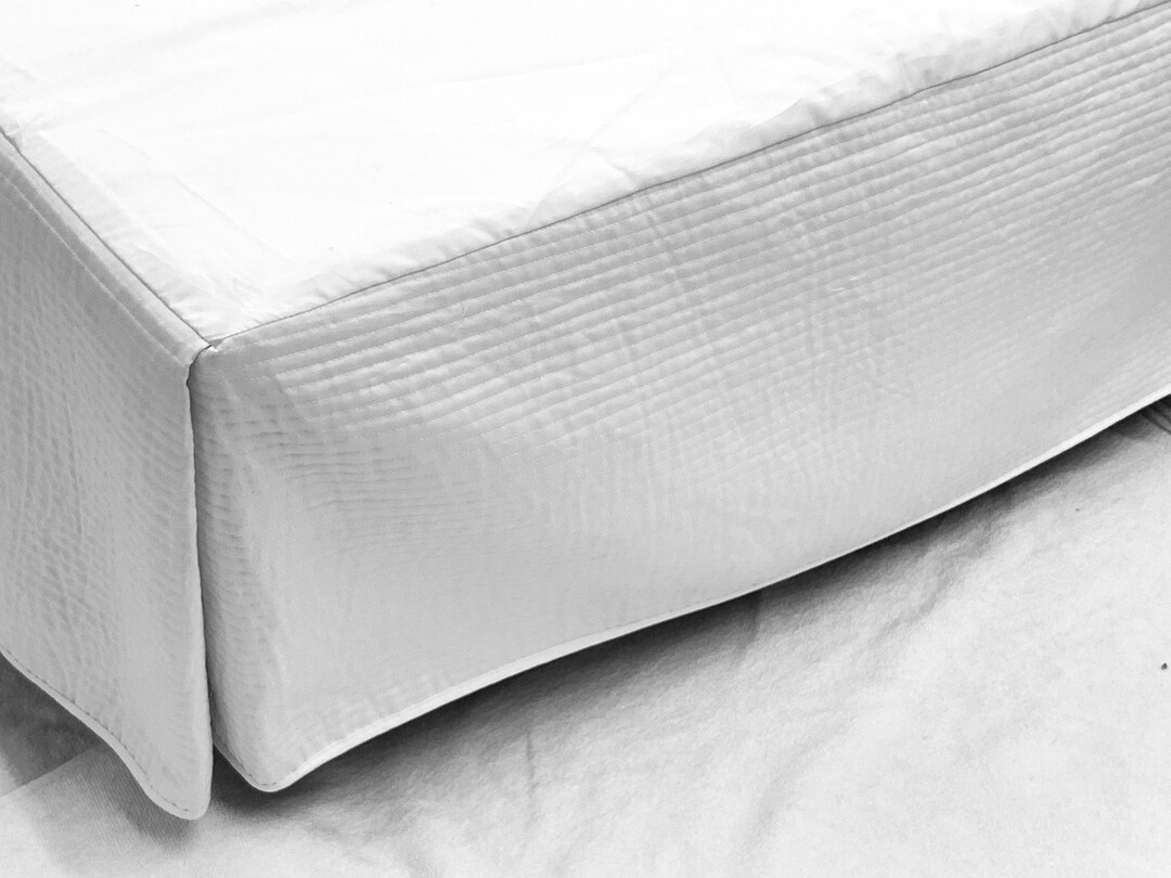 Texture Cotton Quilted Bed Skirt Horizontal Cotton Batting - 8