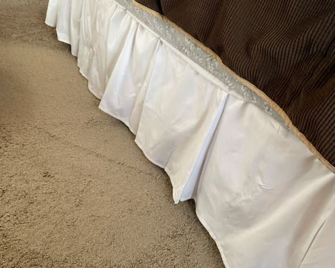 Pushp Linen VELCRO Detachable BEDSKIRT ONLY 100% Cotton Sateen Drop From 8 to 39 - Etsy Australia