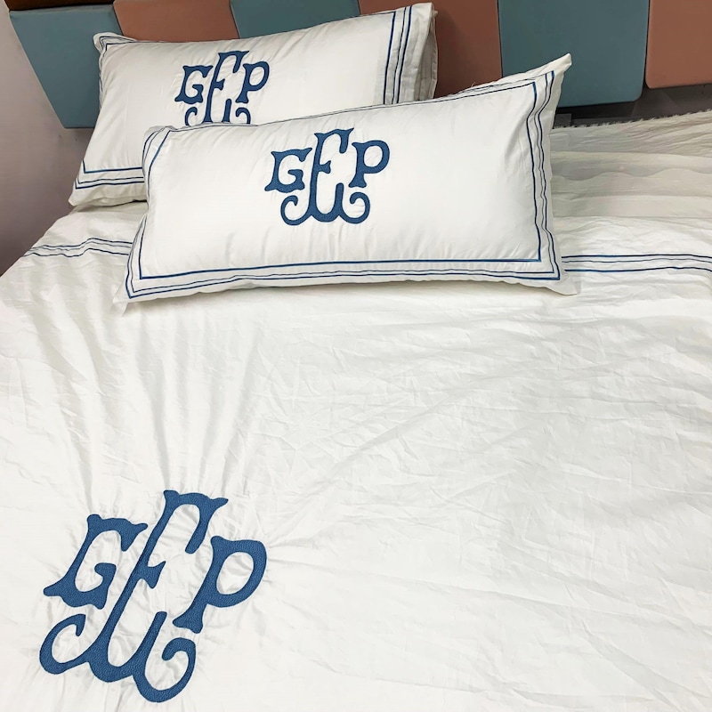 Monogram Bedding - Etsy
