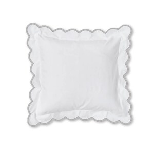 Pushp Linen Scalloped European Square Euro Shams and Pillow | Etsy