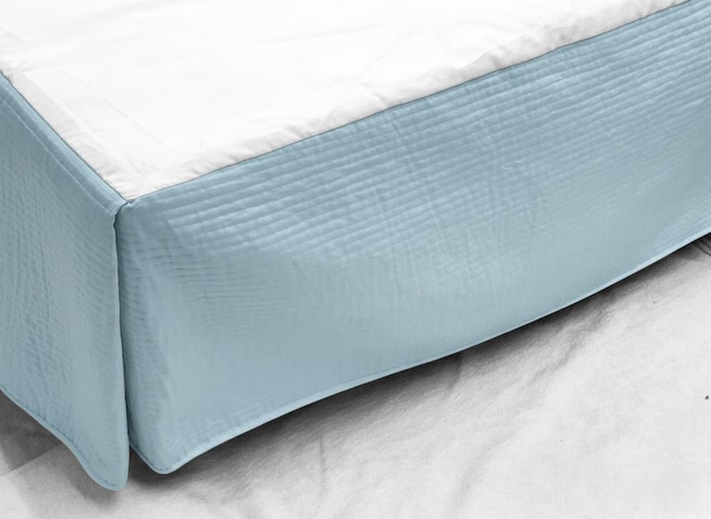 Texture Cotton Quilted Bed Skirt Horizontal Cotton Batting - 8