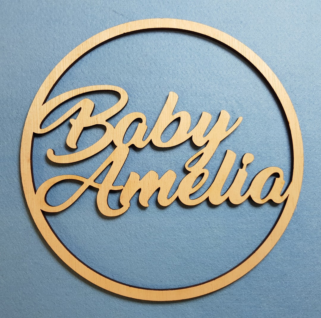Wooden Personalised Name Circle. Name Hoop 10cm 20cm 25cm 30cm - Etsy