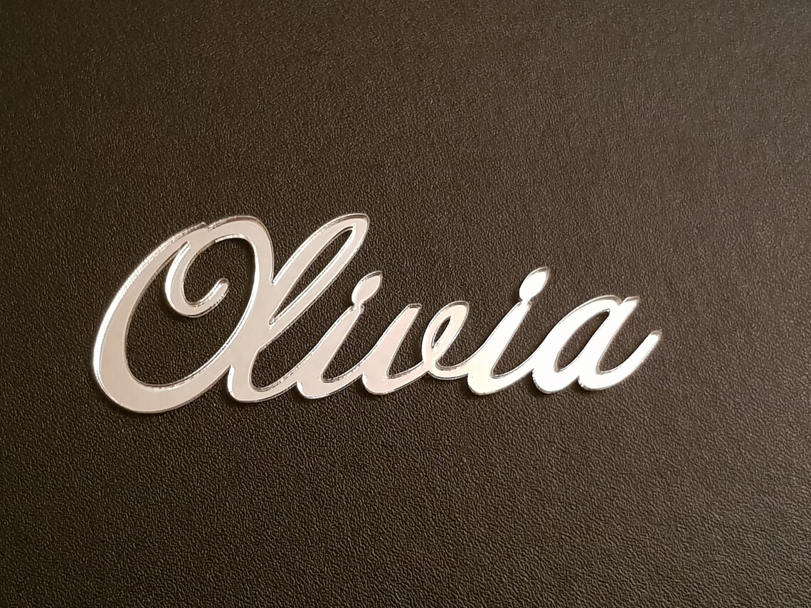 Mirror Name Sign Large Silver Personalised 20cm 30cm | Etsy