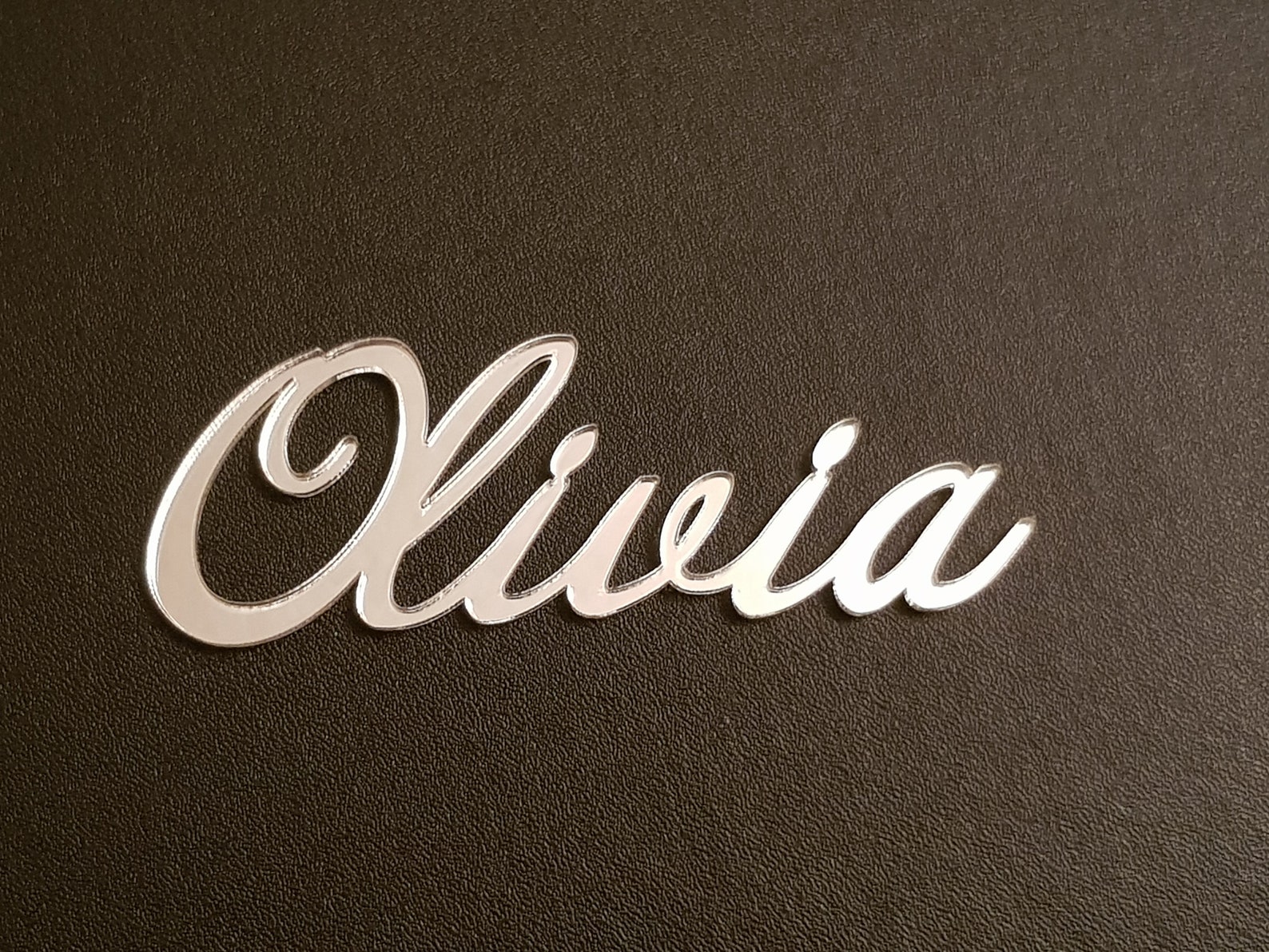 Mirror Name Sign Large Silver Personalised 20cm 30cm | Etsy
