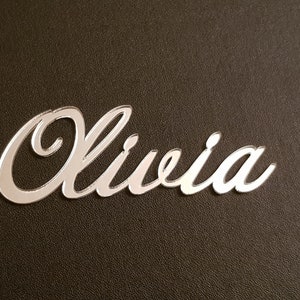 Mirror Name Sign Large Silver Personalised 20cm 30cm | Etsy