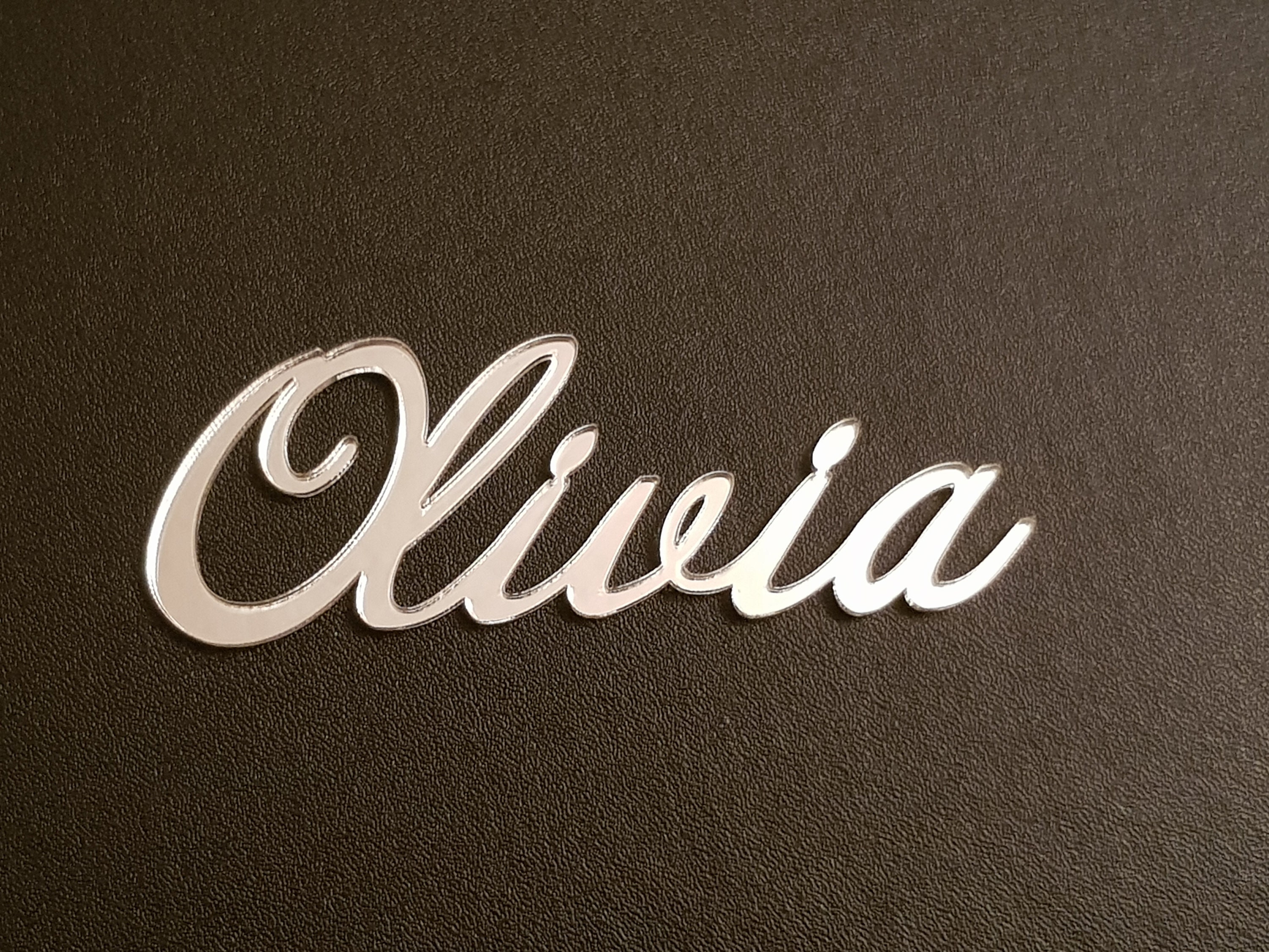 Mirror Name Sign Large Silver Personalised 20cm 30cm | Etsy