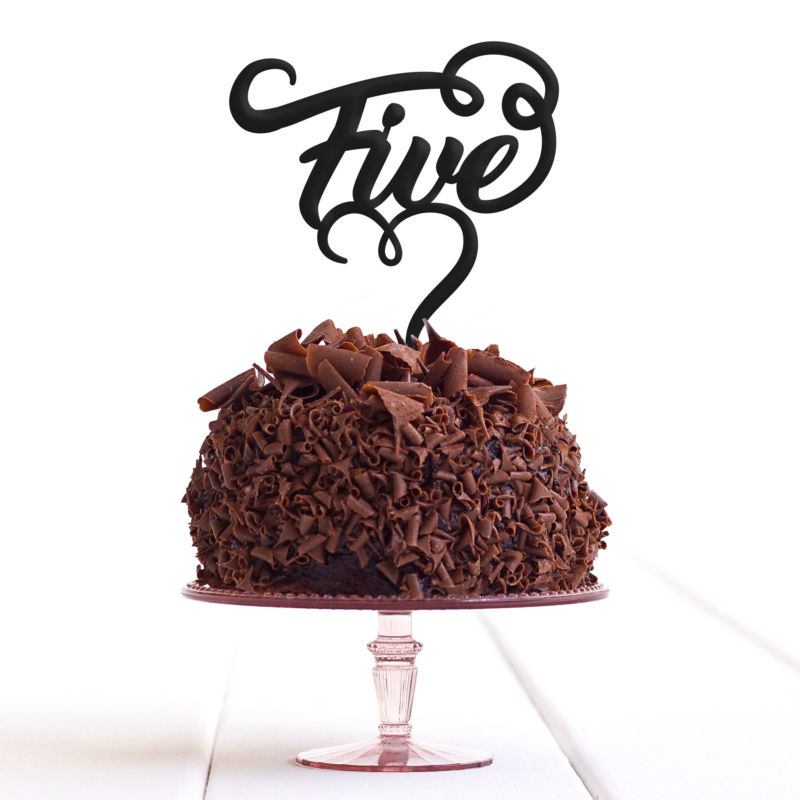 Five 5 Cake Topper Fifth 5th Birthday Party Anniversary | Etsy