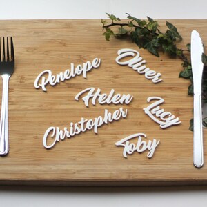 Personalised Wedding Name Place Settings Custom Dinner Reception Table ...