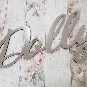 Mirror Name Sign Large Silver Personalised 20cm 30cm | Etsy