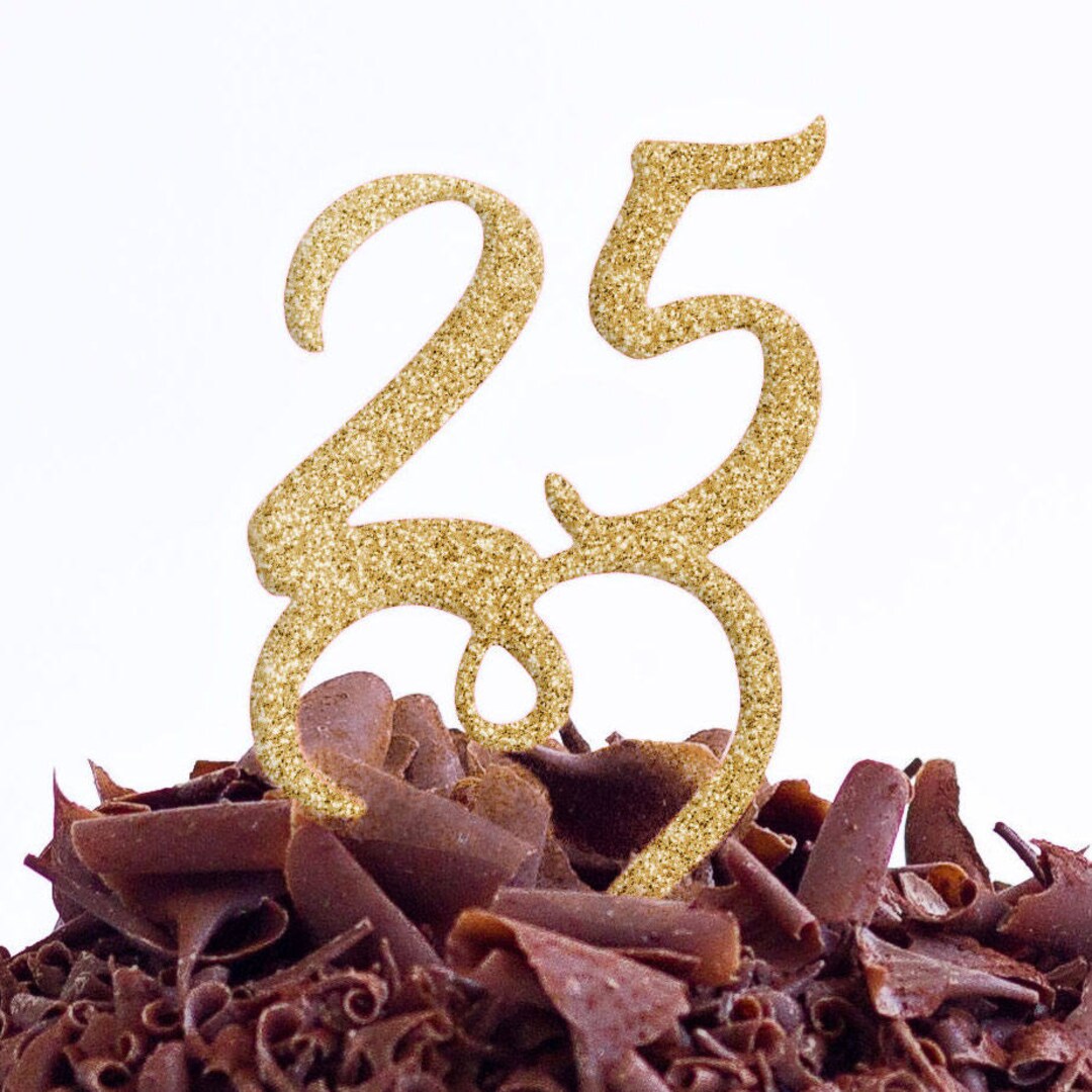 25 Cake Topper 25th Cake Topper 25 Birthday Party Cake - Etsy