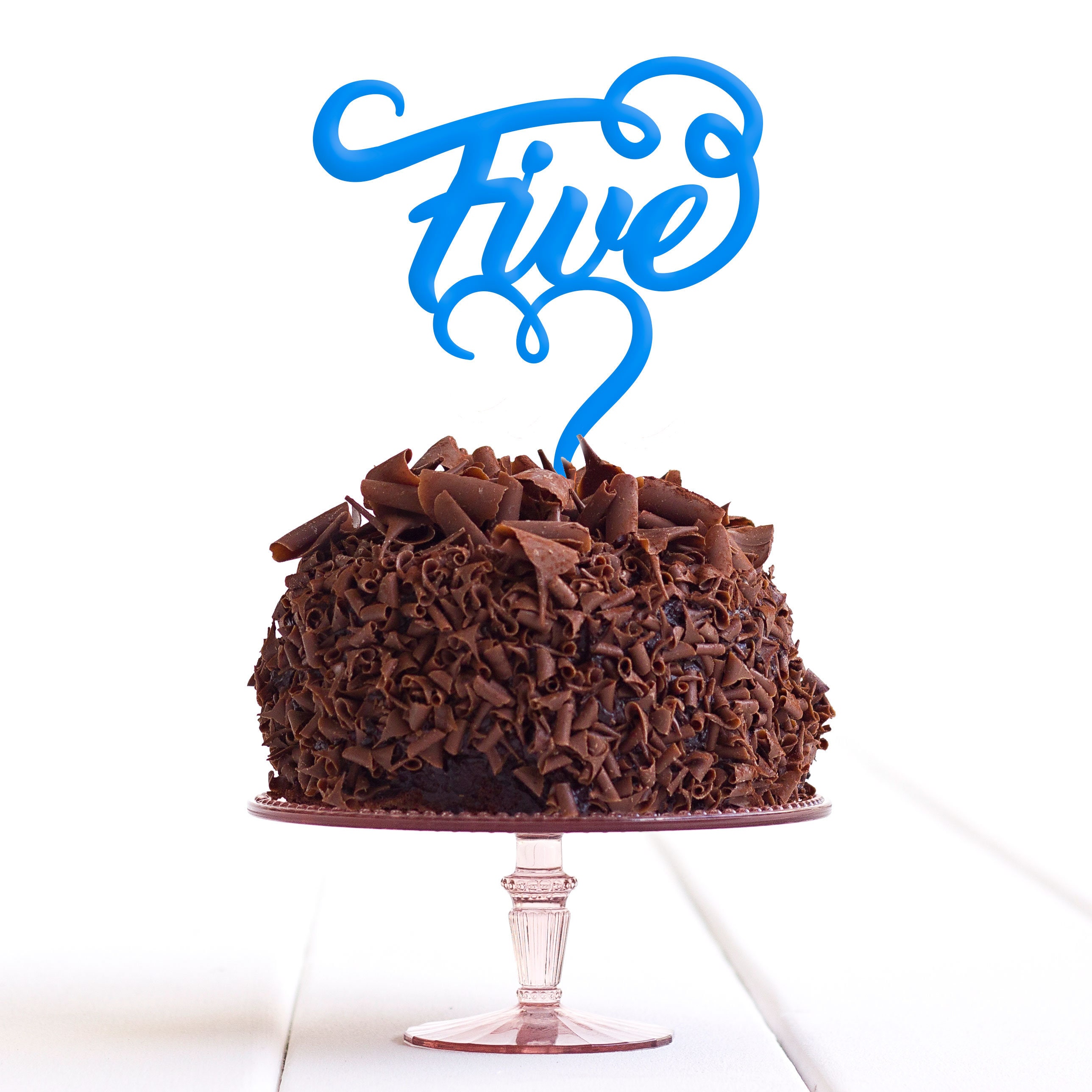 Five 5 Cake Topper Fifth 5th Birthday Party Anniversary | Etsy