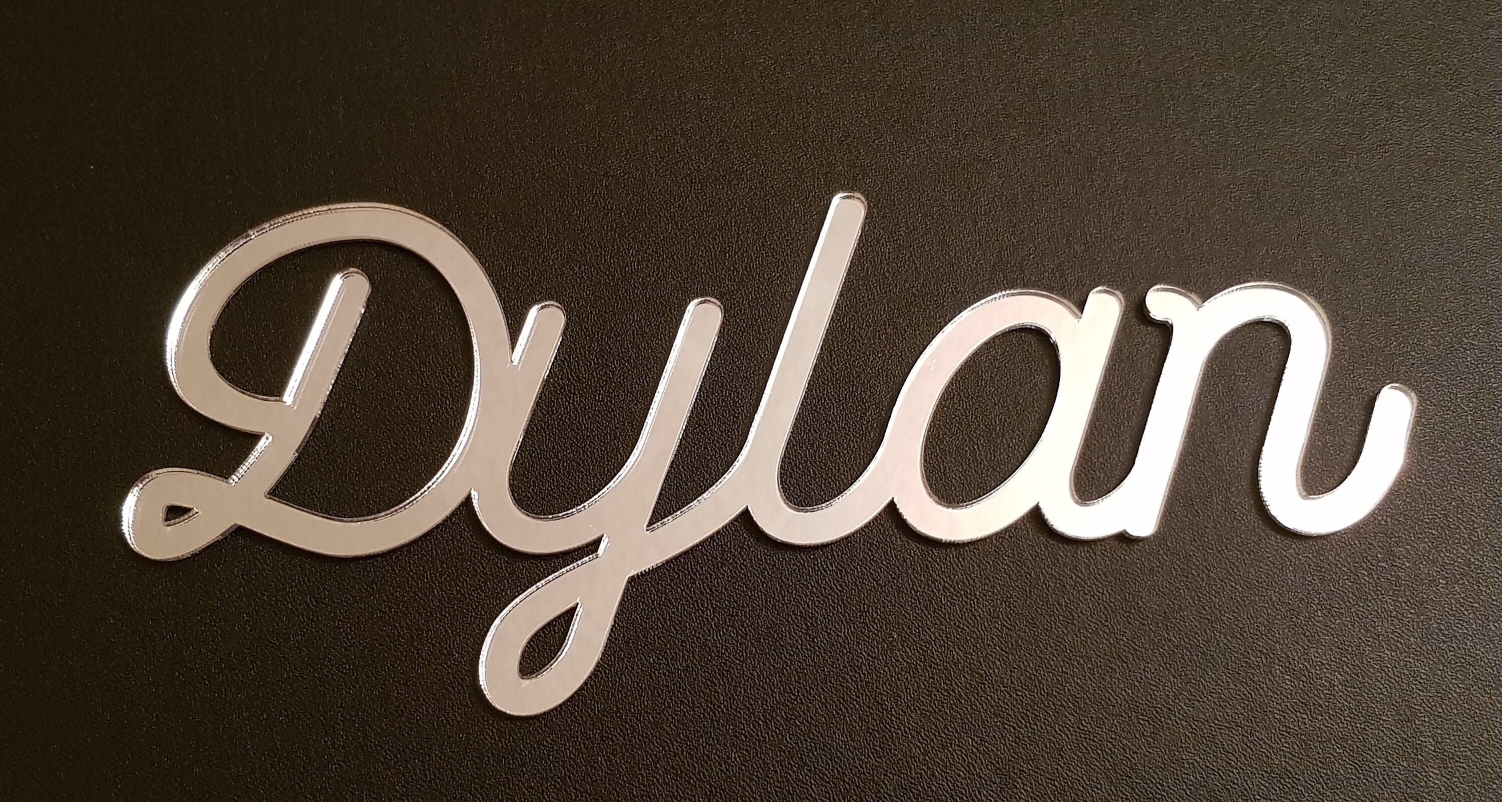 Mirror Name Sign Large Silver Personalised 20cm 30cm | Etsy