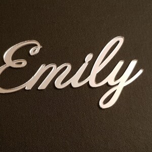 Mirror Name Sign Large Silver Personalised 20cm 30cm | Etsy