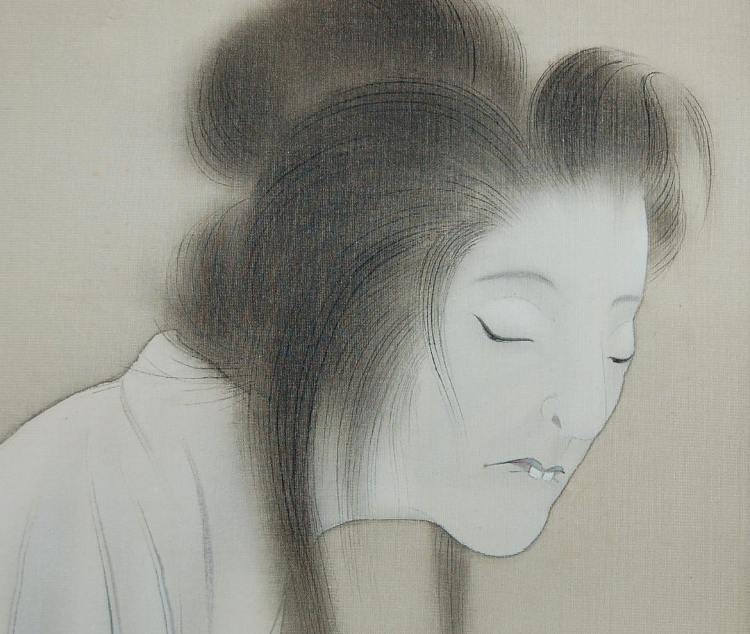 Female Ghost, Hanging Scroll Painting, Signed, Antique, Japan - Etsy