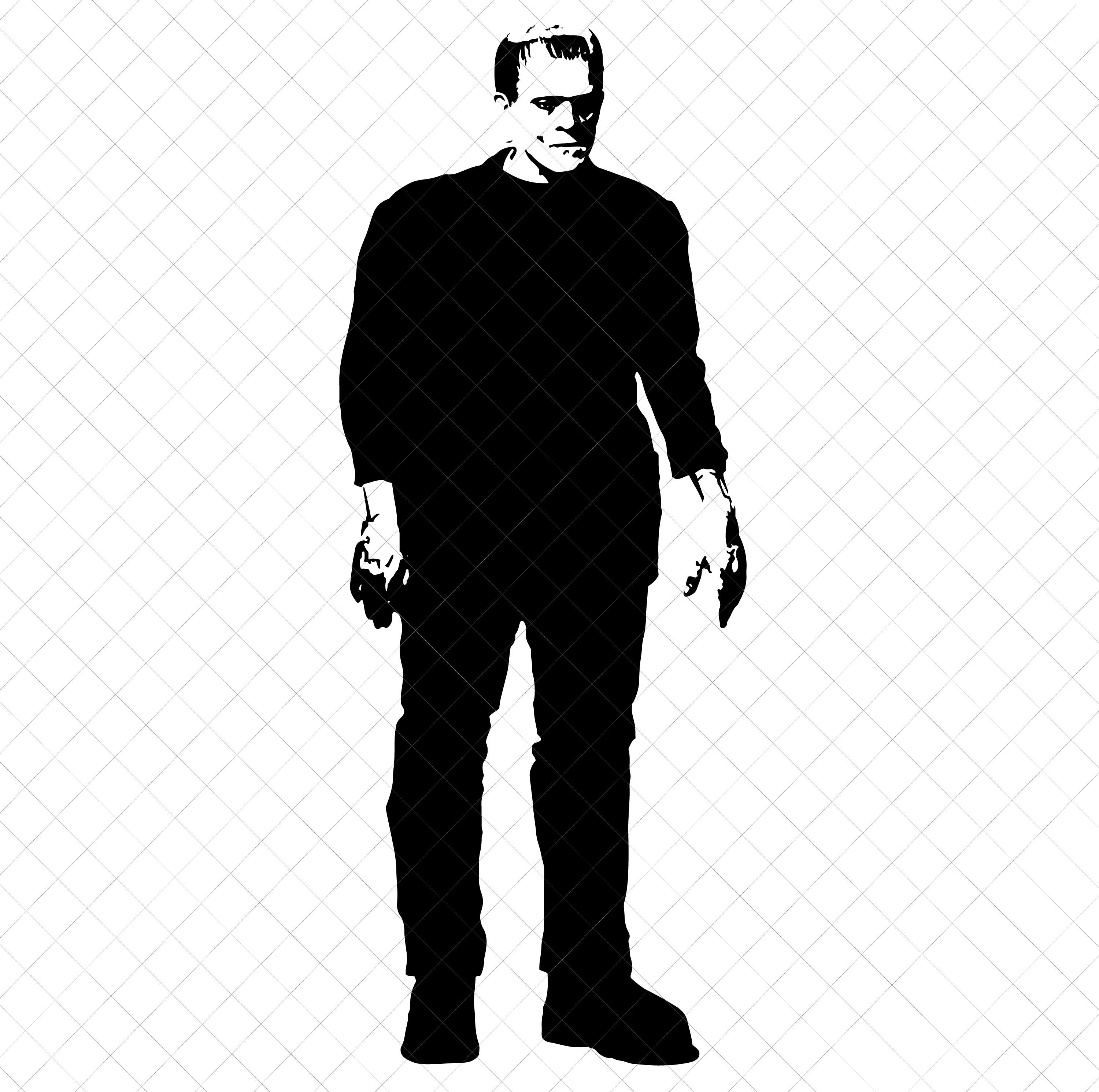 Frankenstein Clipart, Movie Monster Clipart for Cutting Machines ...