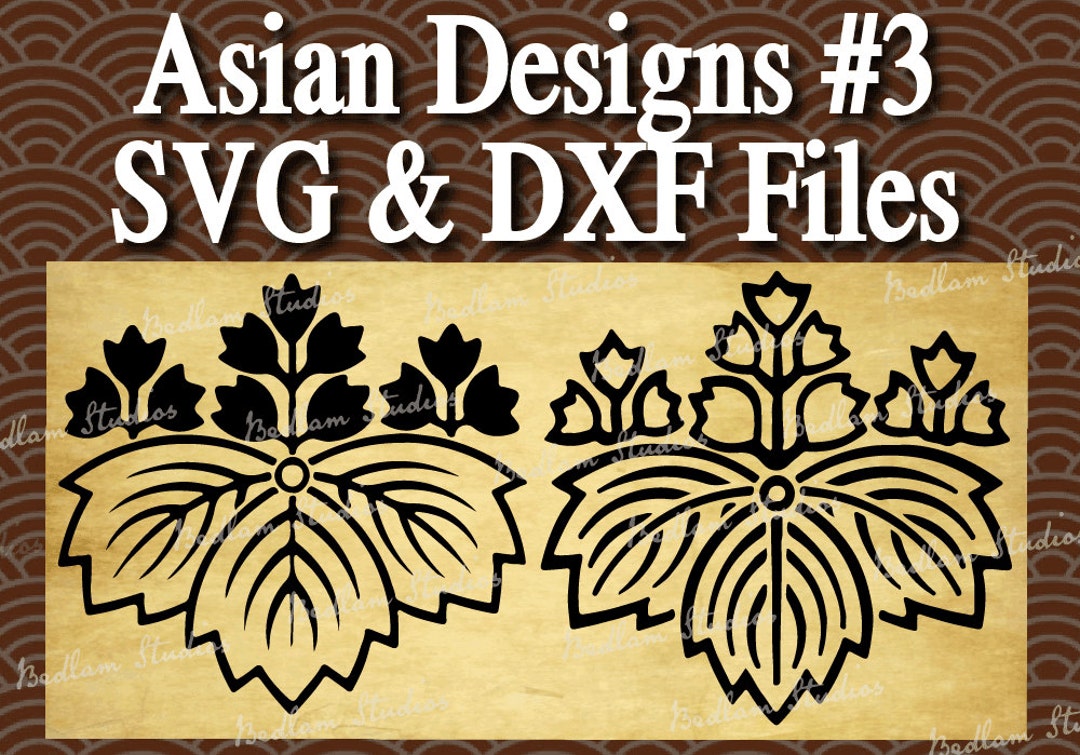 Japanese Vector Clipart Stencil Designs #3 SVG, DXF Tattoo Clipart, Cut ...