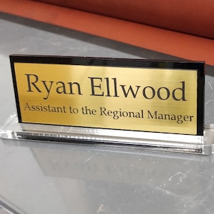 100mm X 40mm Desk Name Plate - Sleek and Stylish Personalised Signage ...