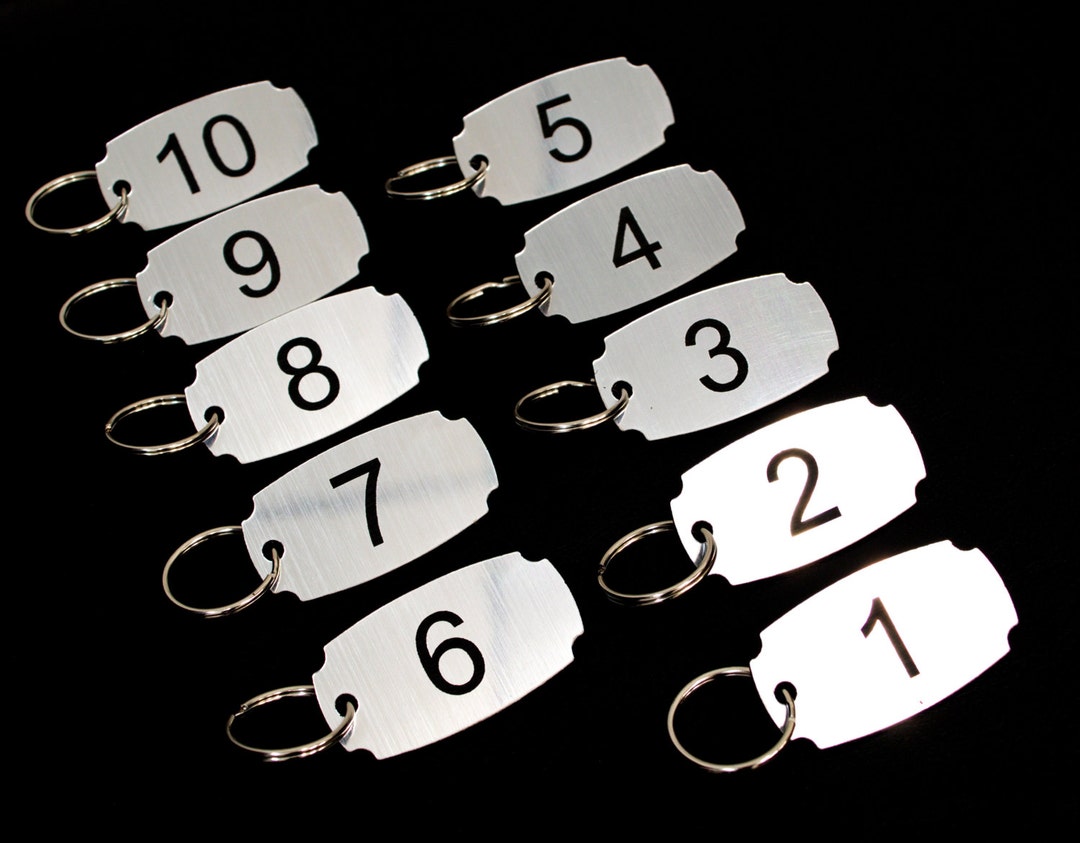 Set of 10 Numbered Key Tags Ideal for Clubs, Leisure Centres, School ...