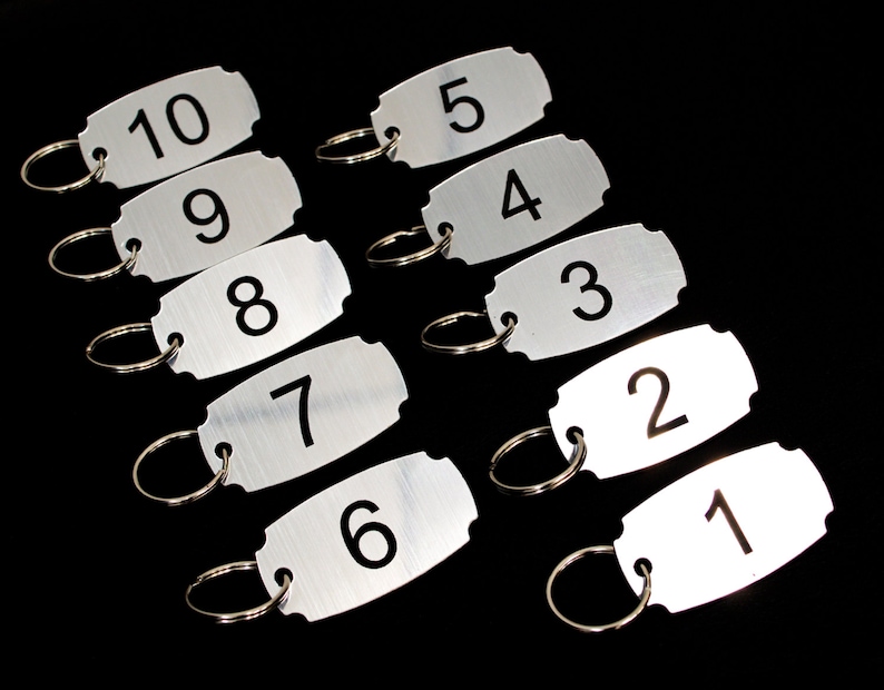 Set of 10 Numbered key tags ideal for clubs leisure centres | Etsy